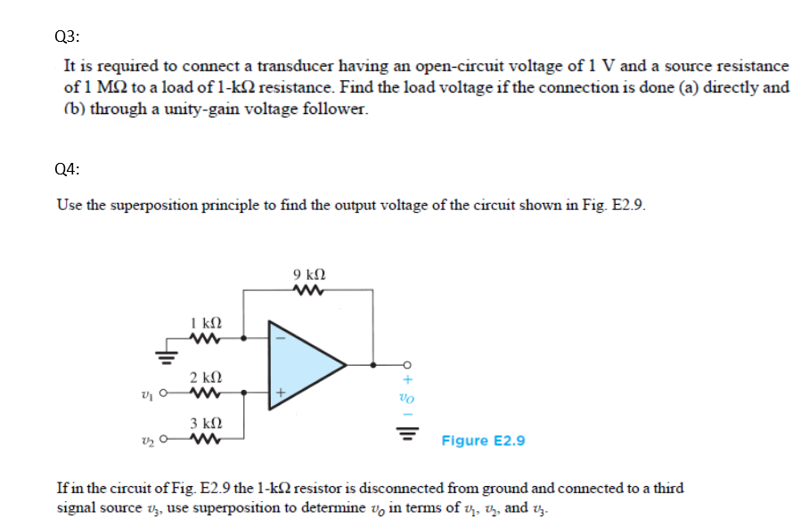 Solved Q3: It is required to connect a transducer having an | Chegg.com