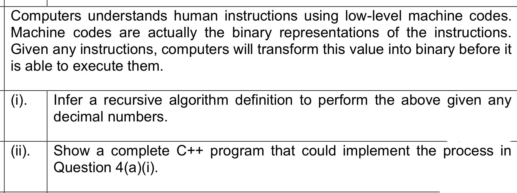 Solved Computers understands human instructions using | Chegg.com