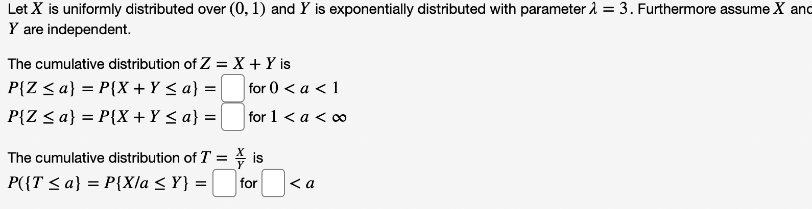 Solved Let X is uniformly distributed over (0,1) and Y is | Chegg.com