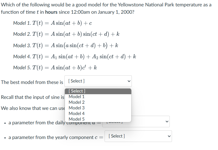 Which of the following । unction of time t in hol | Chegg.com