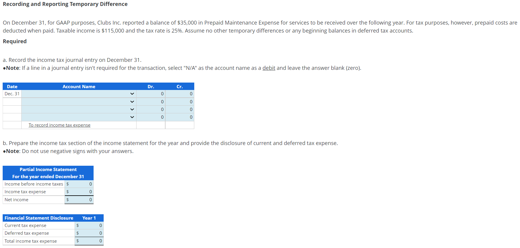 Solved Recording and Reporting Temporary Difference deducted | Chegg.com