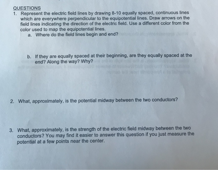 Solved So we did a lab on equipotentials where we used | Chegg.com