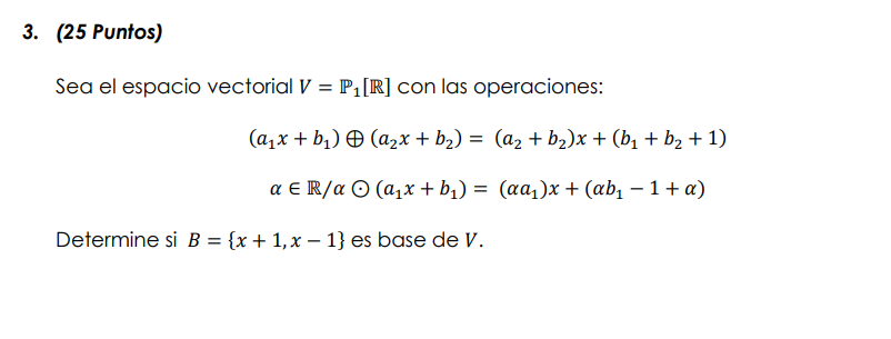 Solved Sea el espacio vectorial V=P1[R] con las operaciones: | Chegg.com