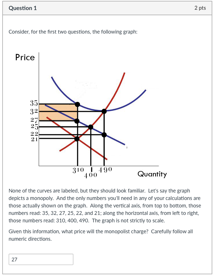 Solved Question 1 2 pts Consider, for the first two | Chegg.com