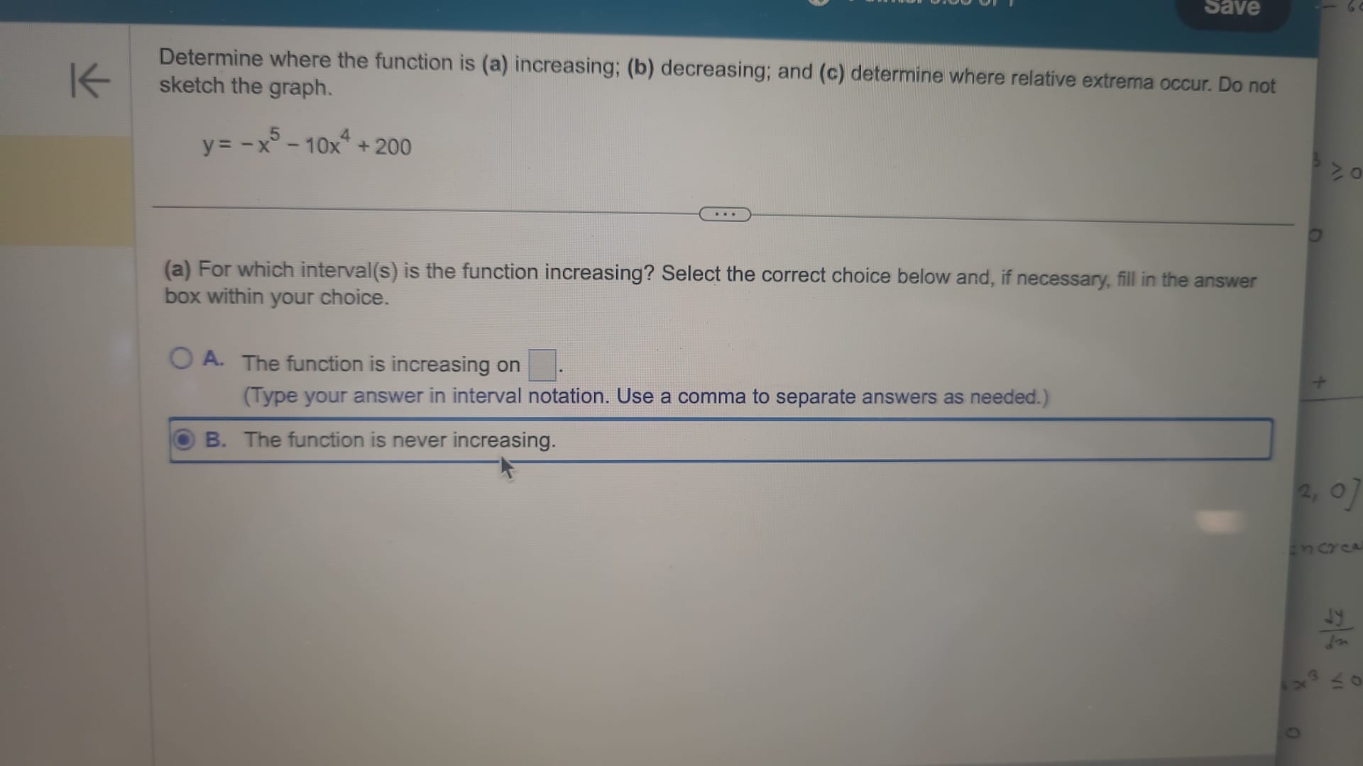 Solved Determine where the function is (a) ﻿increasing; (b) | Chegg.com