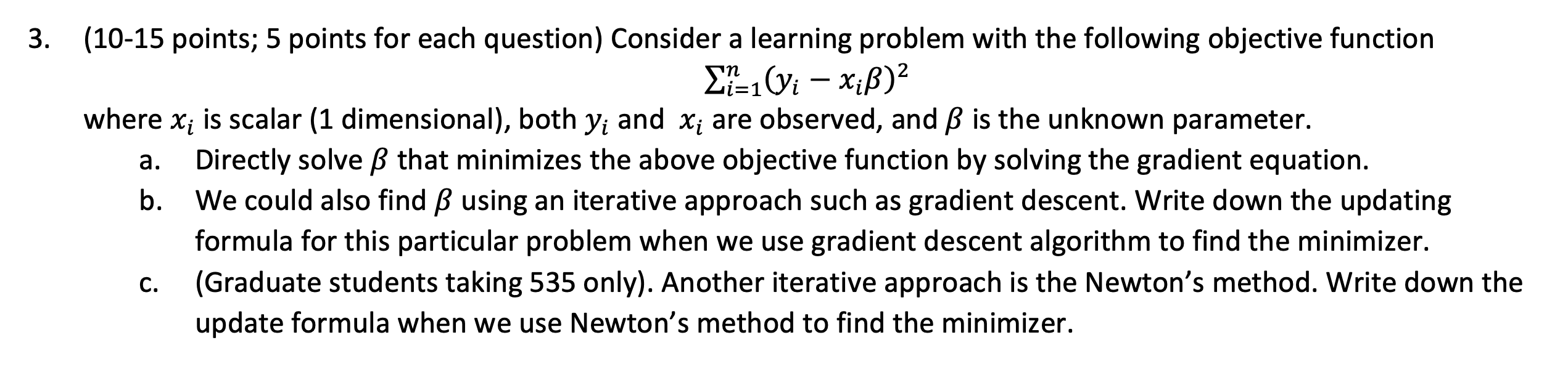 Solved 3. (10-15 points; 5 points for each question) | Chegg.com