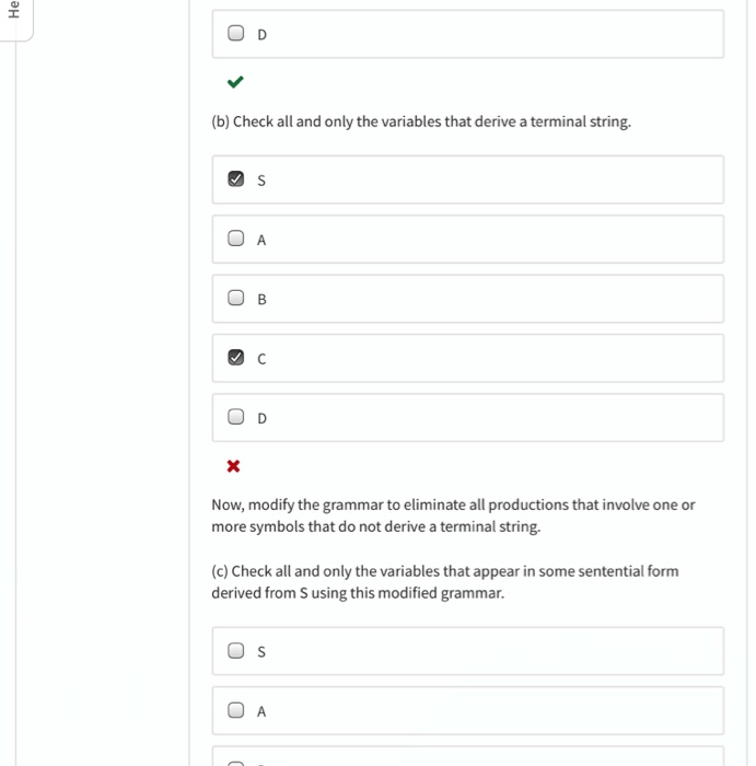 Solved Grammar Simplification (1/3 points) The following | Chegg.com