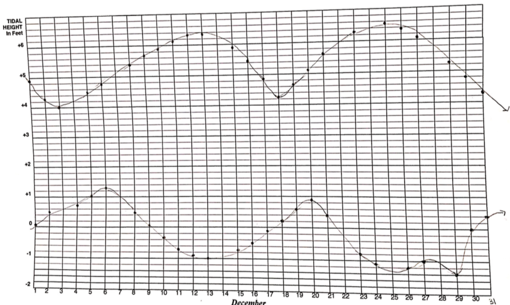 Solved On this diagram of the high and low tides, indicate | Chegg.com