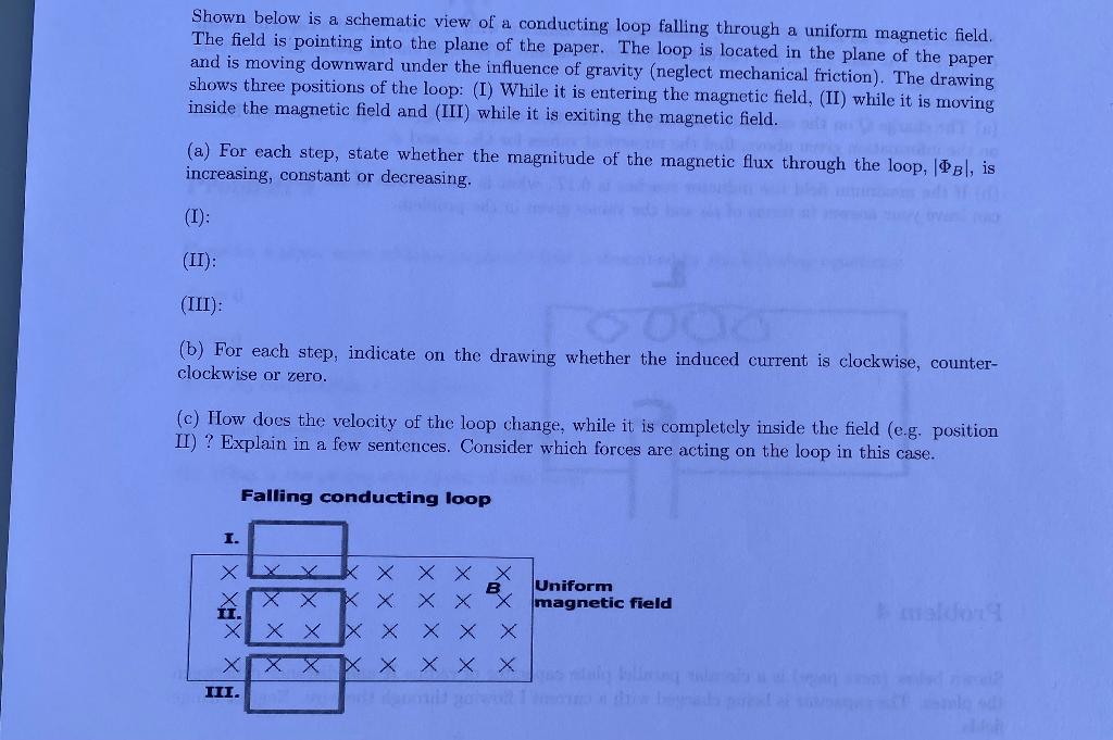 Solved Shown below is a schematic view of a conducting loop | Chegg.com