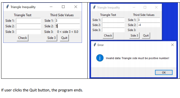 Solved Q1: Write a GUI program that shows the user a window | Chegg.com