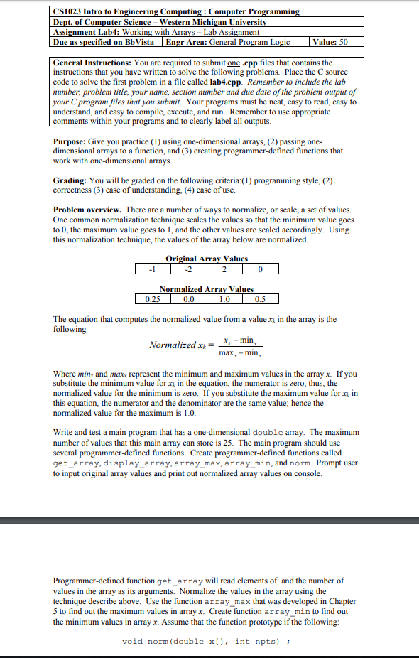 Solved CS1023 Intro to Engineering Computing Computer | Chegg.com