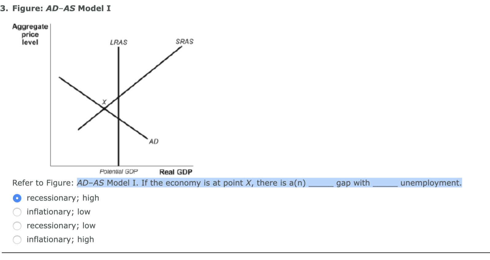 Solved refer to Figure: AD-AS model I. If the economy is at | Chegg.com
