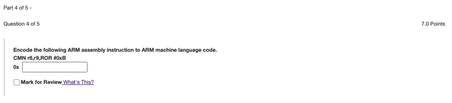 Solved Part 4 of 5 - Question 4 of 5 7.0 Points Encode the | Chegg.com