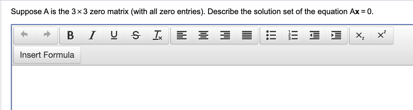 Solved Suppose A is the 3×3 zero matrix (with all zero | Chegg.com