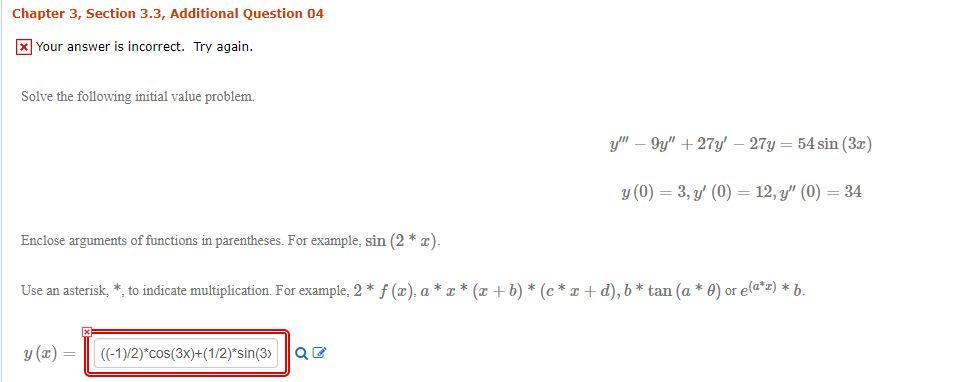 Solved Chapter 3, Section 3.3, Additional Question 04 x your | Chegg.com