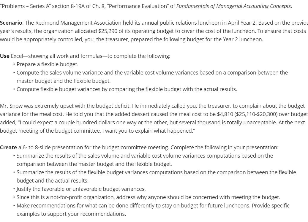 Solved "Problems - ﻿Series A" ﻿section 8-19A of Ch. 8, | Chegg.com