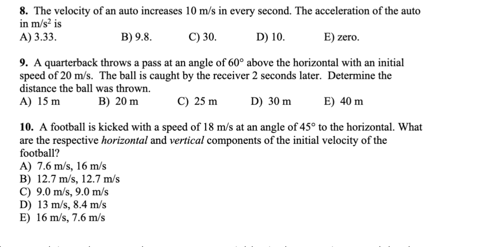 Solved Please answer questions 8-10. explain each step if | Chegg.com