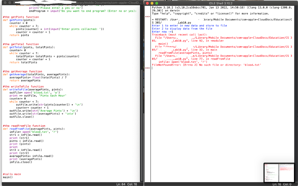 Solved 2 #Lab 10 Blood Drive. #the main function def main(): | Chegg.com