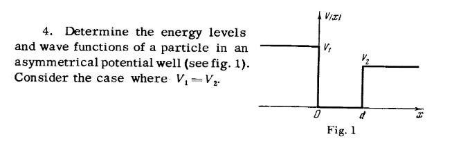 Solved VII V 4. Determine the energy levels and wave | Chegg.com