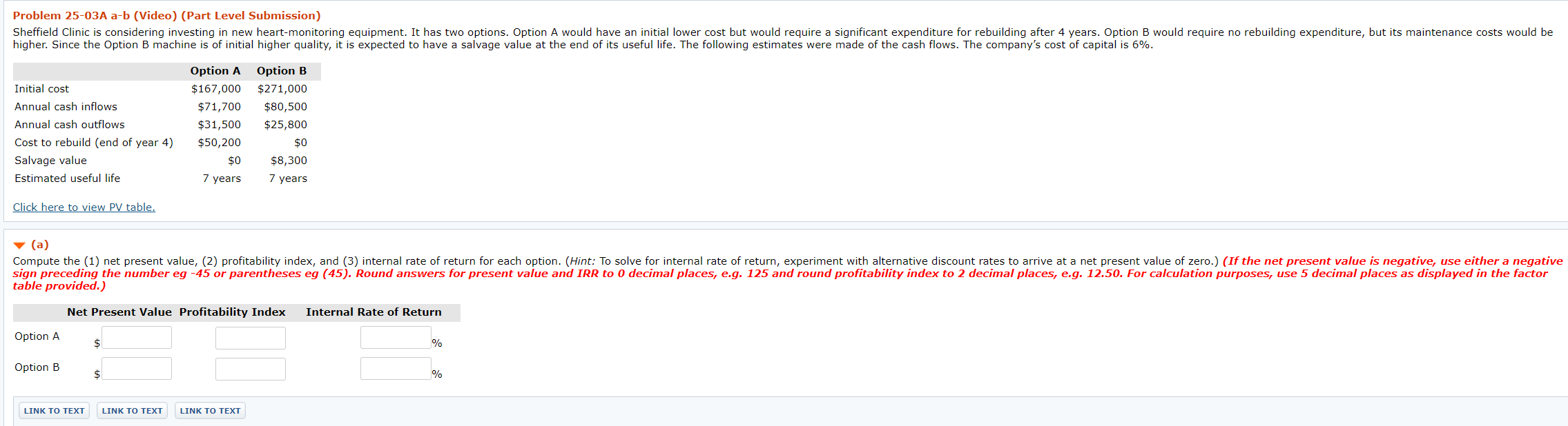 Solved Problem 25-03A a-b (Video) (Part Level Submission) | Chegg.com