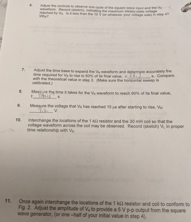 C Adjust the controls to observe one cycle of the | Chegg.com