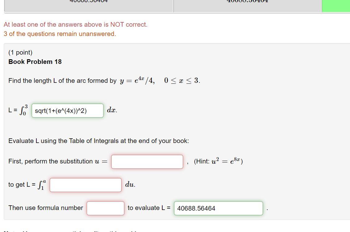 Solved At least one of the answers above is NOT correct. (1 | Chegg.com