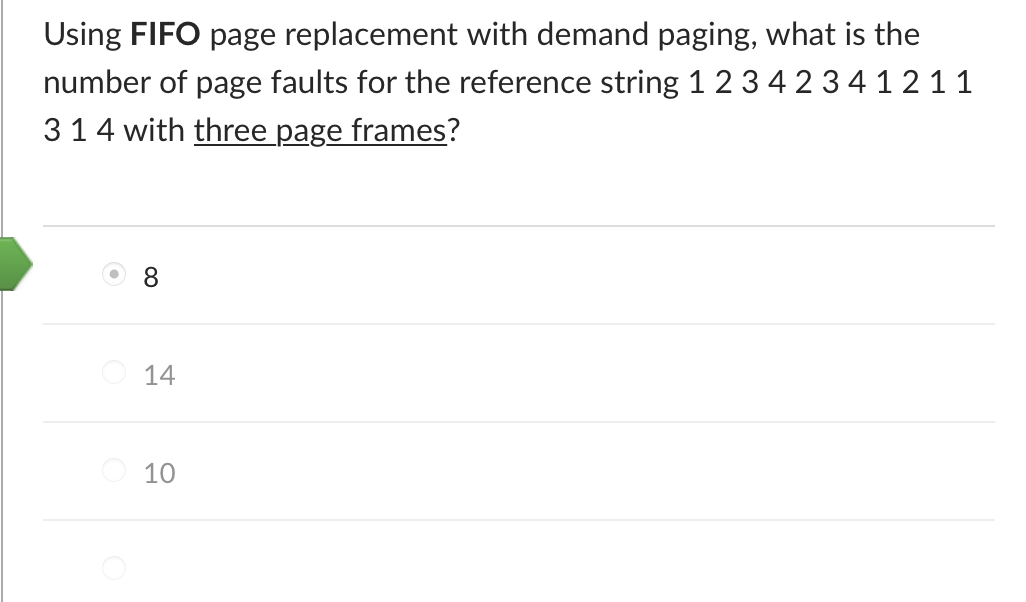 Solved Using FIFO page replacement with demand paging, what | Chegg.com