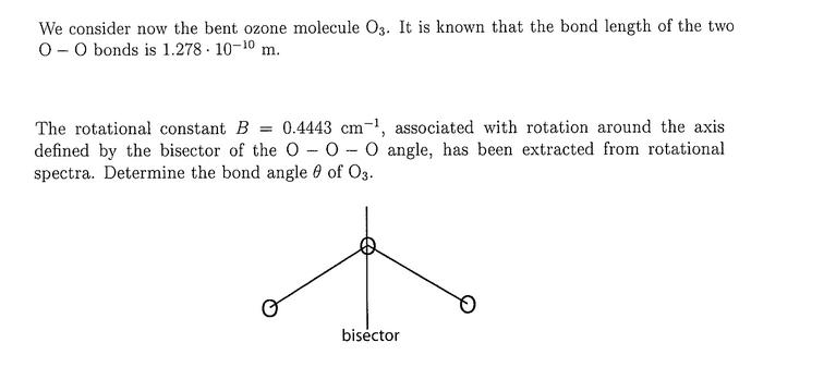 Solved We consider now the bent ozone molecule 03. It is | Chegg.com