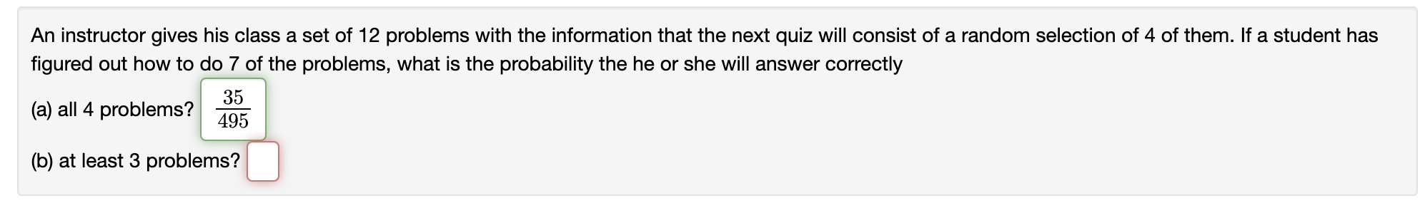 Solved An instructor gives his class a set of 12 problems | Chegg.com