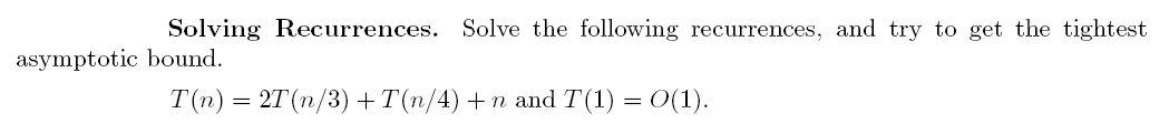 Solved Solving Recurrences. Solve the following recurrences, | Chegg.com Solved Solving Recurrences. Solve the following recurrences, | Chegg.com
