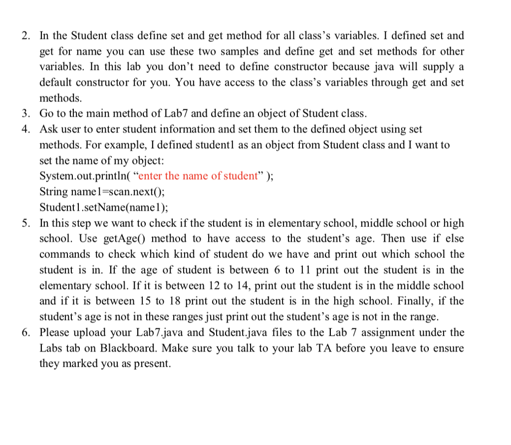 Solved Lab 7-Get and Set Methods 1. Please copy the | Chegg.com