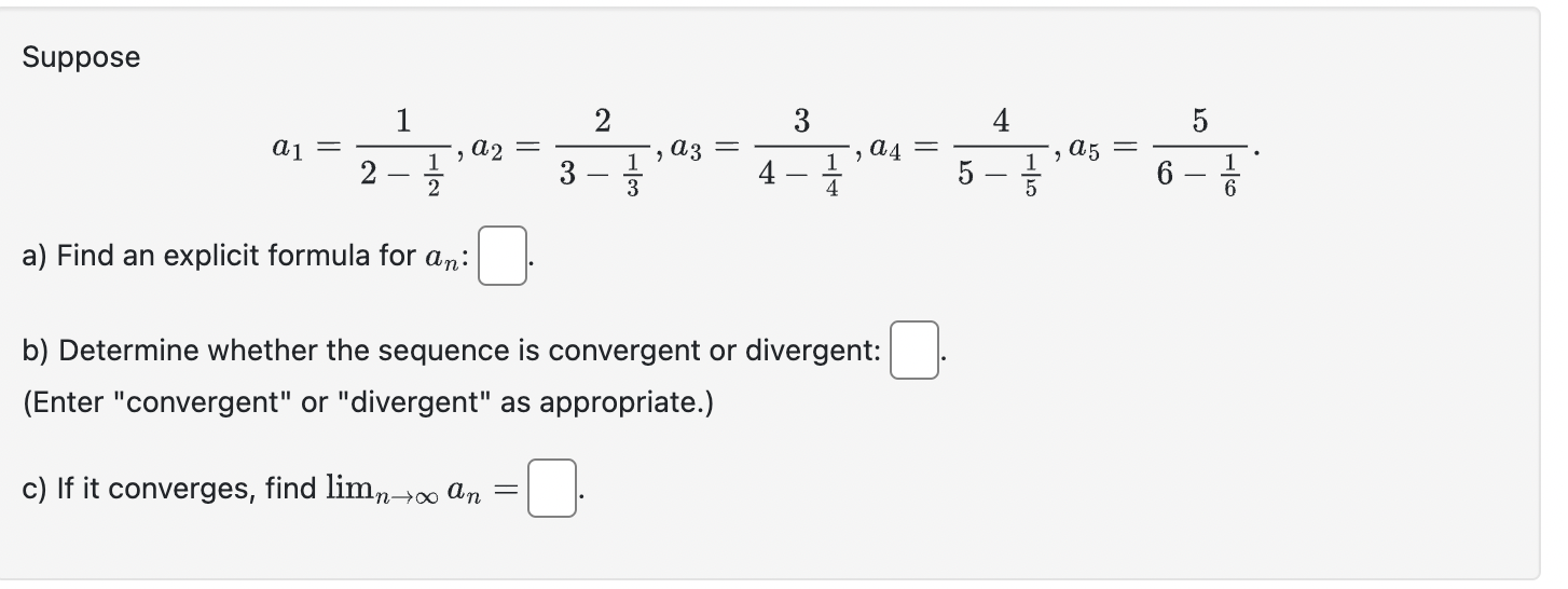 Solved Suppose a1=2−211,a2=3−312,a3=4−413,a4=5−514,a5=6−615. | Chegg.com