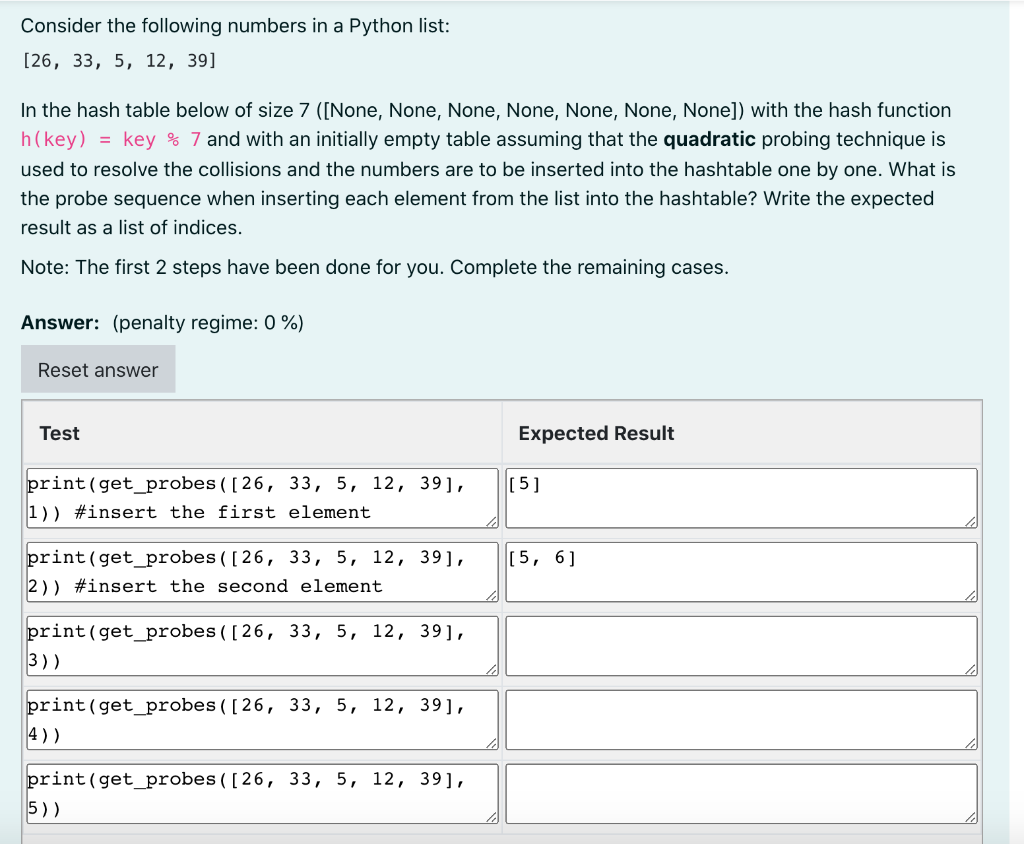 Solved Consider the following numbers in a Python list: [25, | Chegg.com