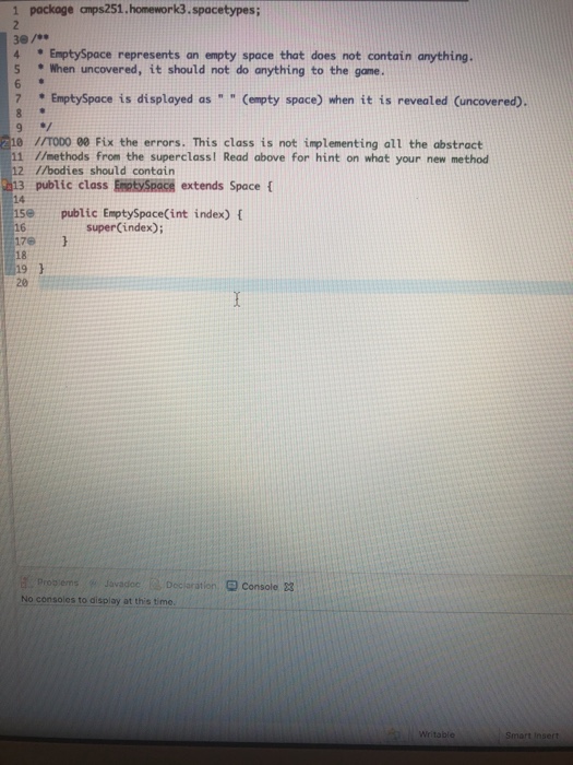 Solved 1 packoge amps251.homework3.spacetypes; 30/ 4 | Chegg.com