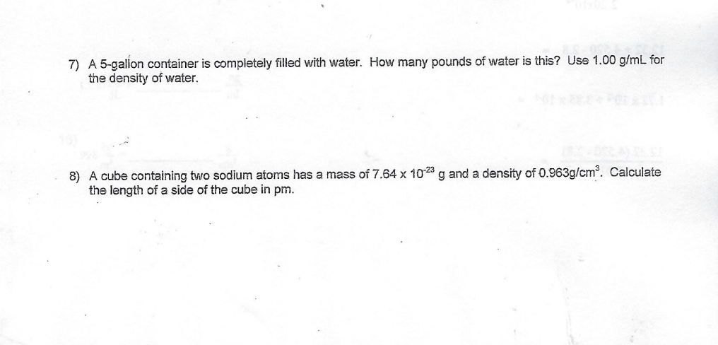 Solved 7) A 5-galion container is completely filled with | Chegg.com