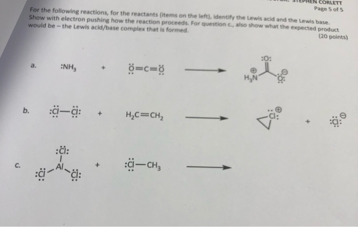Solved UL. STEPHEN CORLETT Page 5 of 5 For the following | Chegg.com