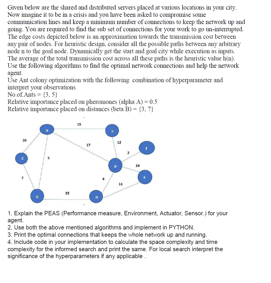 Solved Given below are the shared and distributed servers | Chegg.com