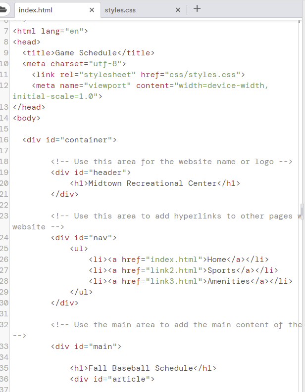 Solved Instructions Page 1 Of 1 In The Index html File Chegg