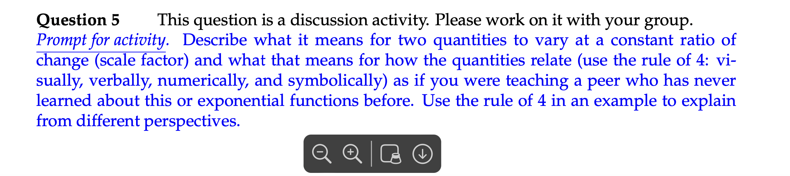 Solved Question 5 This question is a discussion activity. | Chegg.com