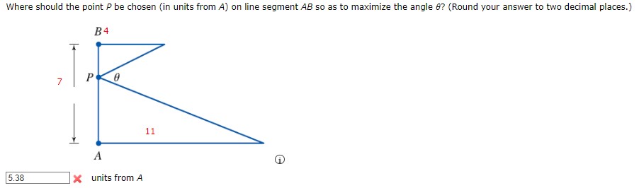 Solved Where should the point P be chosen (in units from A ) | Chegg.com