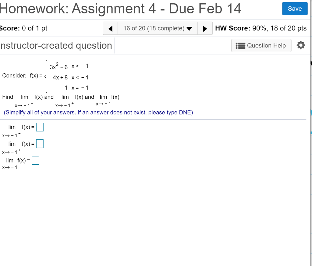 Solved Save Homework Assignment 4 Due Feb 14 Score 0 Of