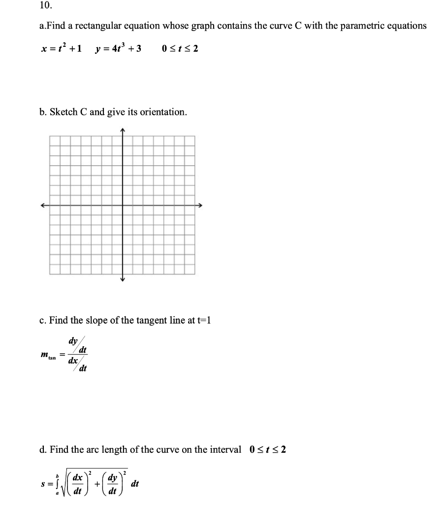 Solved 10. a.Find a rectangular equation whose graph | Chegg.com