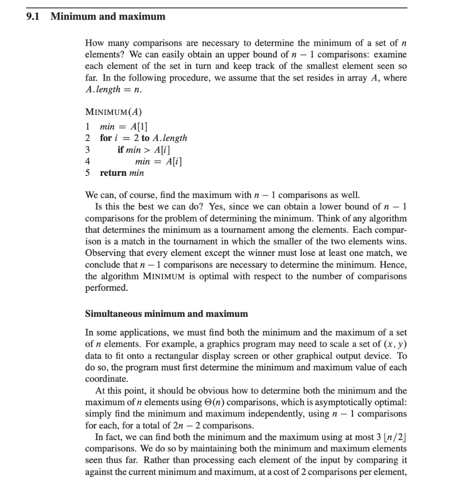 Solved 3. Design a recursive algorithm called Extrema(A, p, | Chegg.com