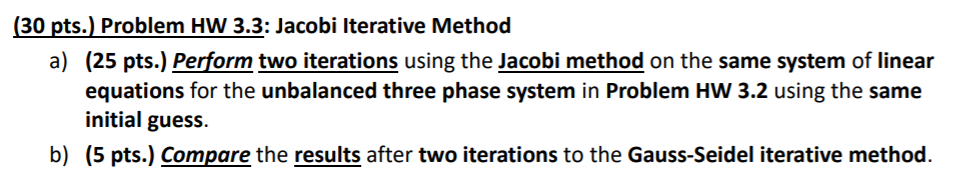 Solved (25 pts.) Problem HW 3.2: Gauss-Seidel iterative | Chegg.com