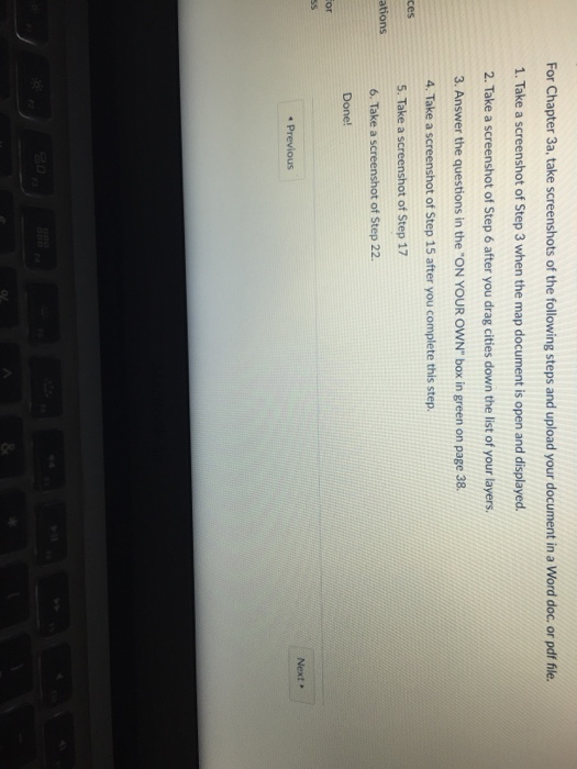 For Chapter 3a, take screenshots of the following | Chegg.com