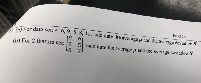 Solved Page: 4 For data set: 4, 6, 9, 5, 8, 12, calculate | Chegg.com