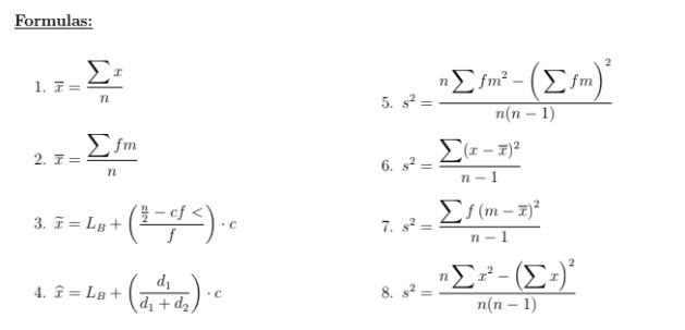 Solved Use any of the formula given. Show your solution 29. | Chegg.com