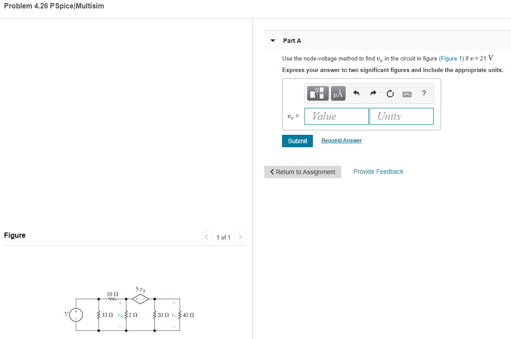 Solved Problem 4.26 PSpice Multisim Part A Use the | Chegg.com