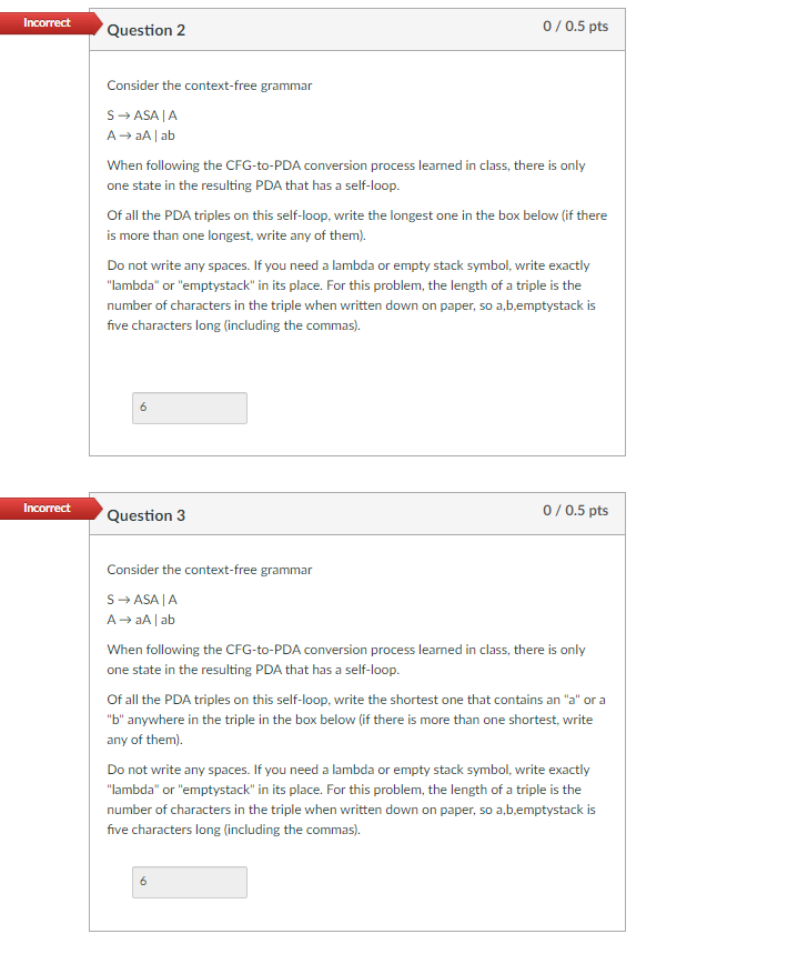 Solved Consider the context-free grammar S→ASA∣AA→aA∣ab When | Chegg.com