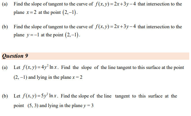 Solved (a) Find the slope of tangent to the curve of | Chegg.com